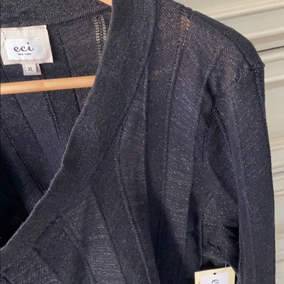 ECI | Sweaters | Eci New York Knit Metallic Open Cardigan Jacket Xl ...